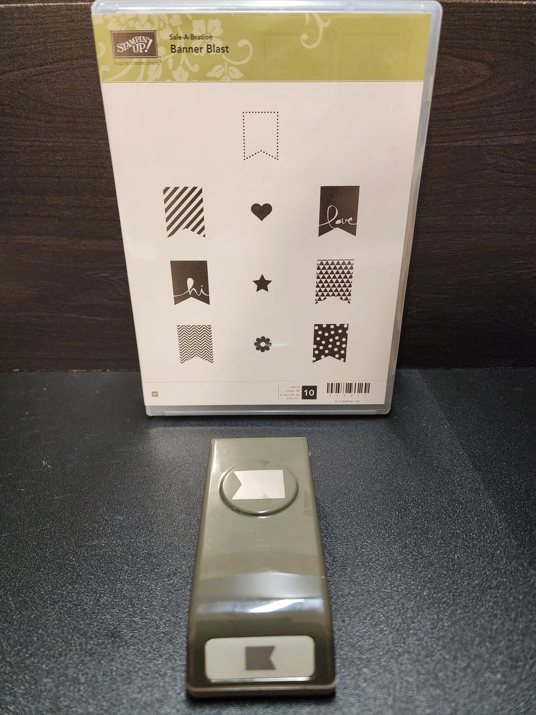 Stampin'up Banner Blast Stamps With Banner Blast Punch, Excellent ...