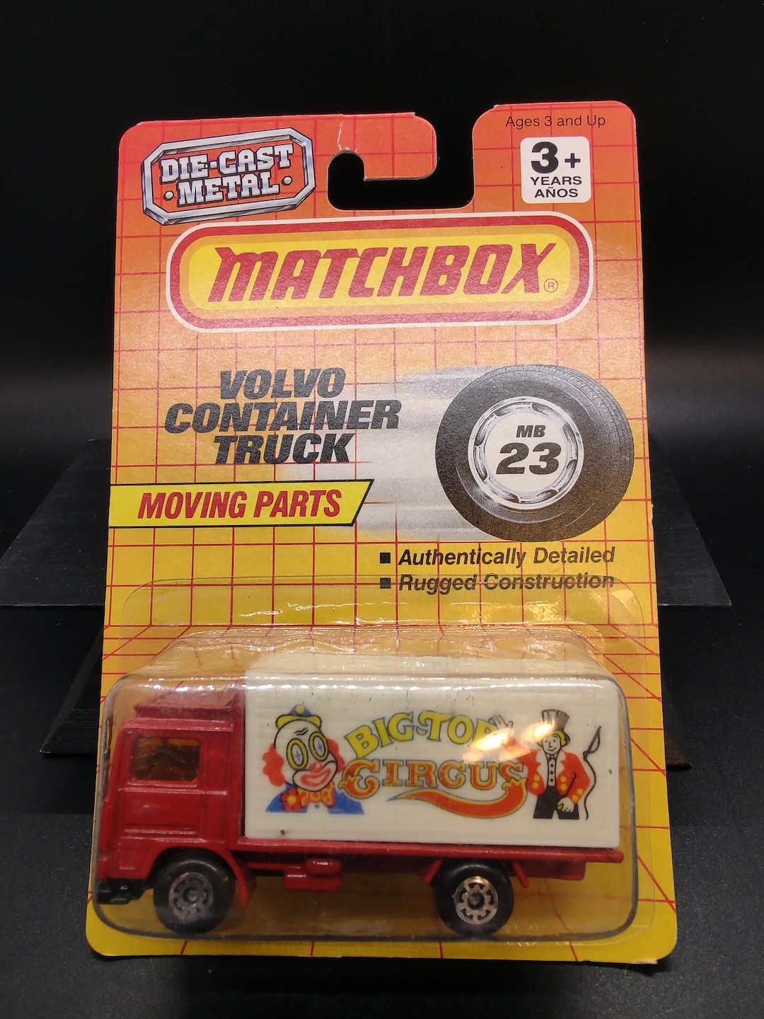 Matchbox #23 Volvo Container Truck Big Top Circus 1:64, NIB Die-cast ...