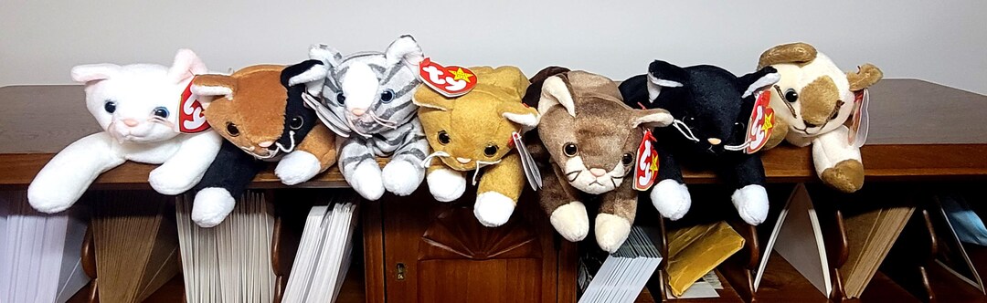 Ty Beanie Babies Kitten Cat Animal Plush (pvc/pe) You Choose, MWMT - Etsy