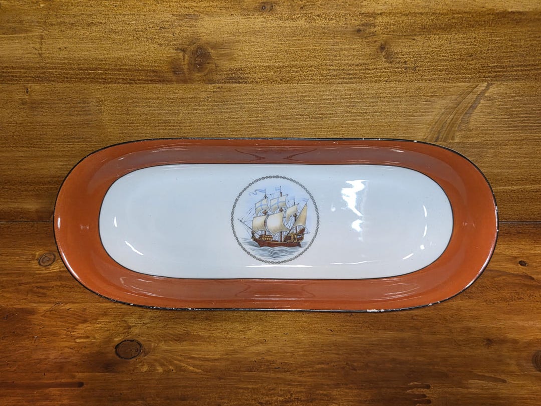 Bavaria Sailing Ship Tray: Z.S. & Co. Vintage Oval Plate - Etsy
