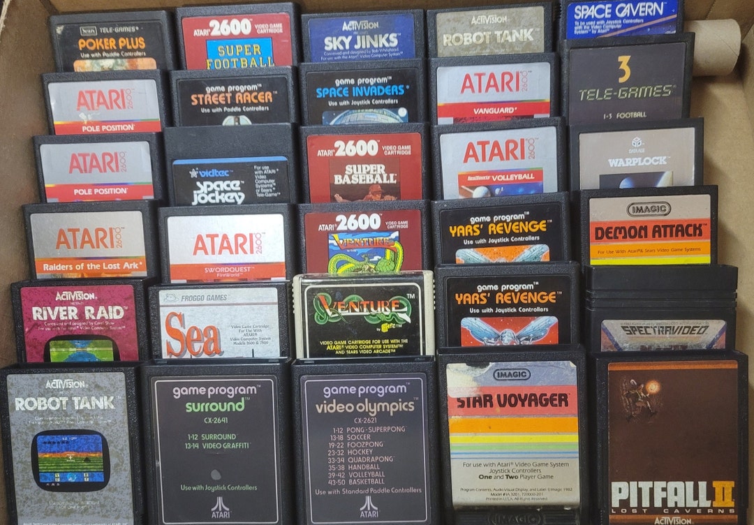 Atari 2600 Games, You Pick! Tested and Working, 64 Titles! Vintage and ...