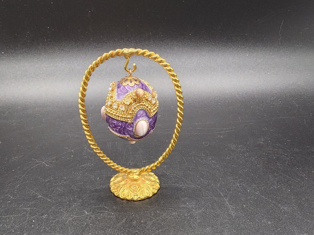 Kingspoint Designs Hanging Purple Quail Egg Trinket Jewelry Ring Box - Etsy