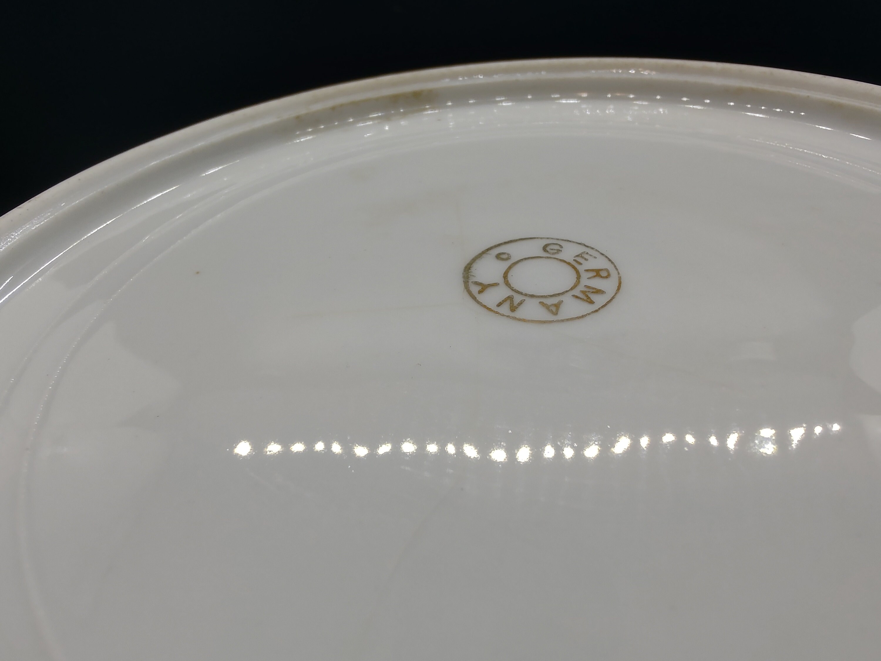 Antique German China Plate Featuring Delicate White Roses Pristine, No ...