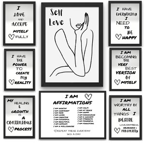 Digital Download Self Love Affirmation Wall Multiple - Etsy