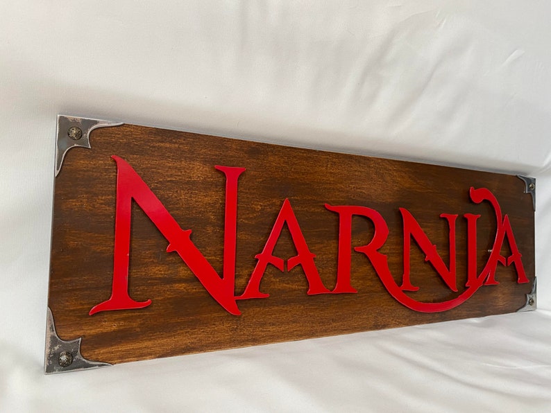 Narnia Metal Sign on Wooden Plank - Etsy