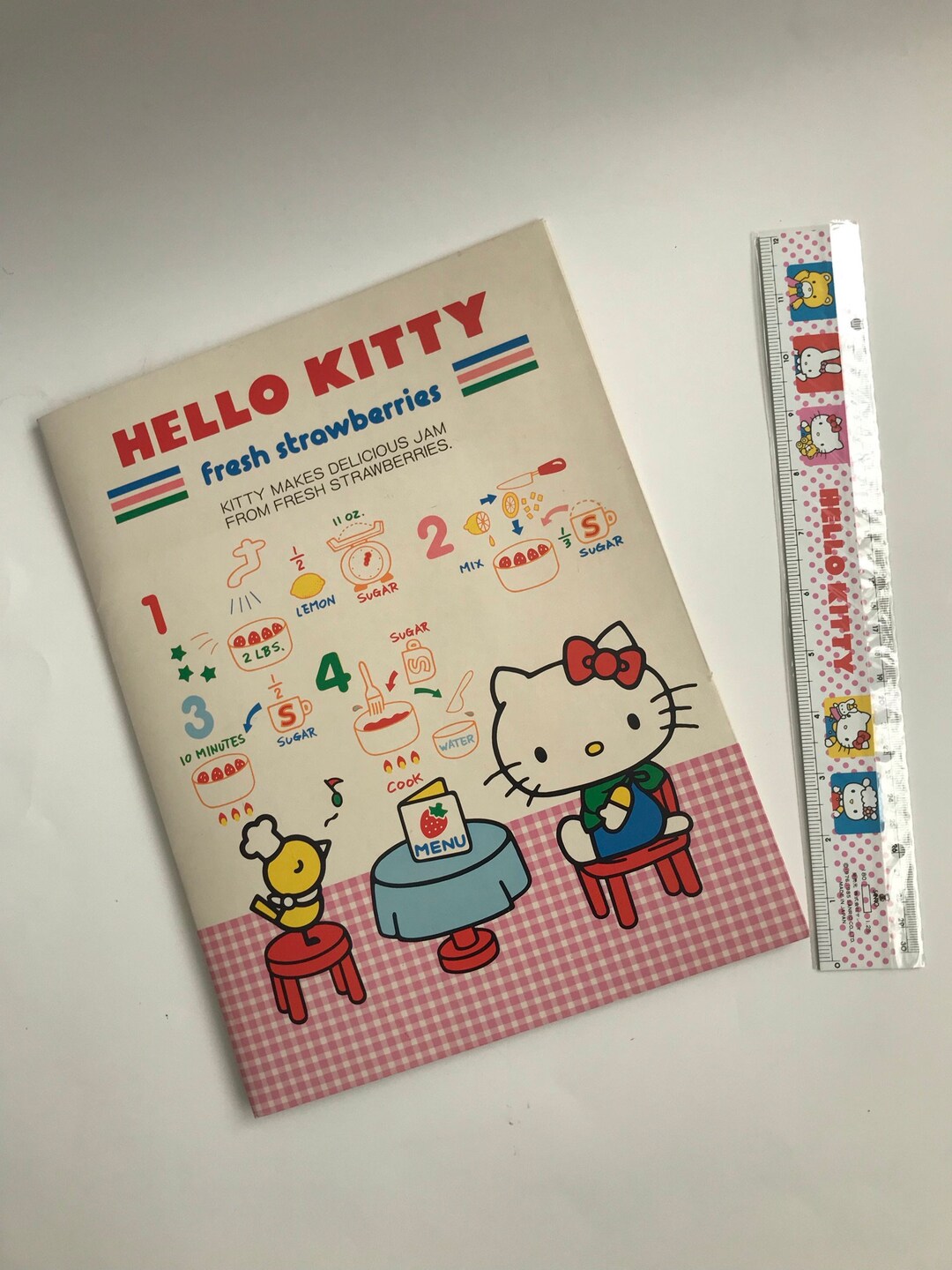 Hello Kitty Vintage Office Desk Set. Folder, Pencil Case, Mouse Pad ...