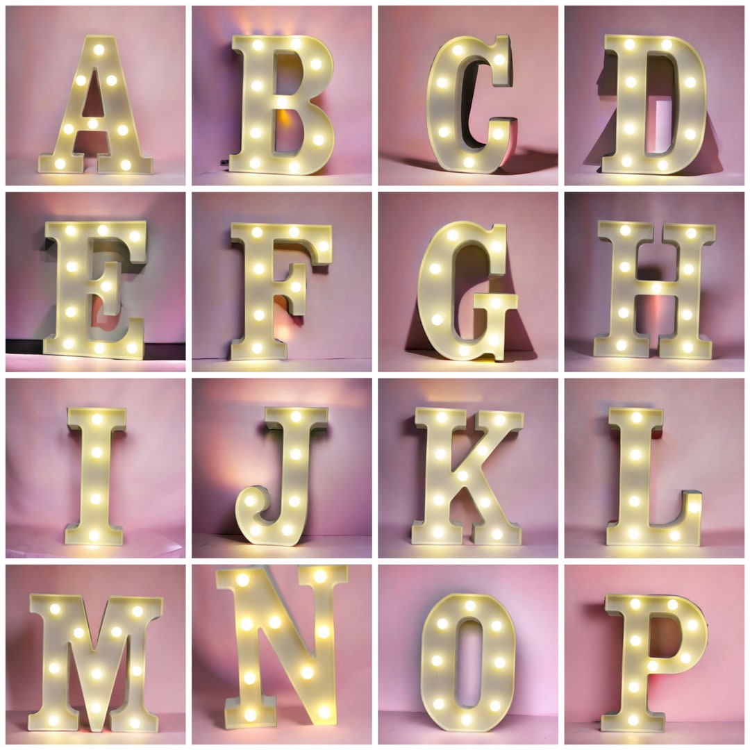 3D LED Letter Lights Number Lights, Heart Lights. Great for Wedding ...