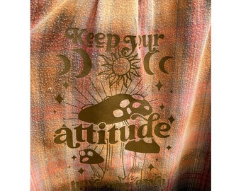 Screen Print Flannel Shirt - Etsy