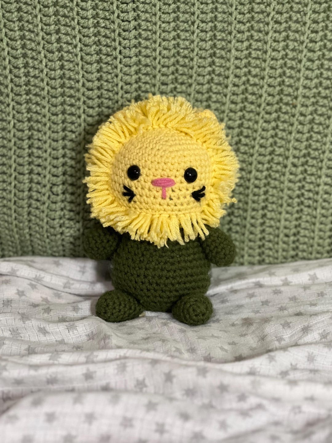 Dandy Lion Plushie – Handmade Crochet Lion Stuffed Animal - Etsy