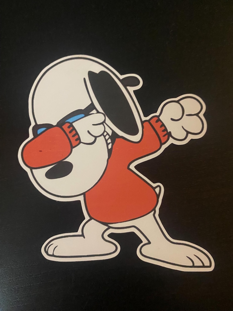 Snoopy Vinyl Sticker Decals: Retro Cartoon Laptop Stickers - Etsy