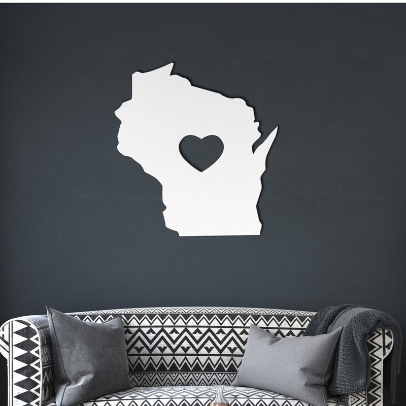 Wisconsin Home Sign - Etsy