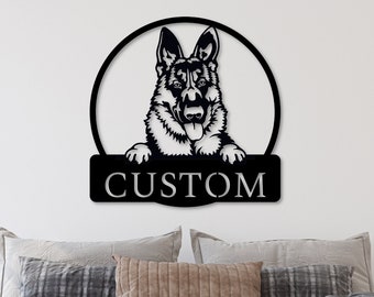 German Shepherd Welcome Sign - Etsy