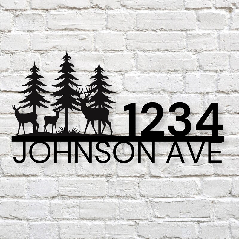 Rustic Metal Address Sign - Etsy