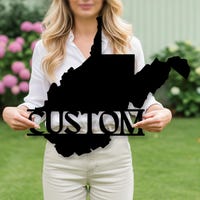 West Virginia Rustic Wooden Free Standing Decor - Etsy