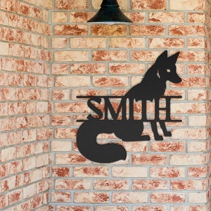 Custom Fox Metal Wall Art - Personalized Fox Metal Sign, Fox Wall Decor ...