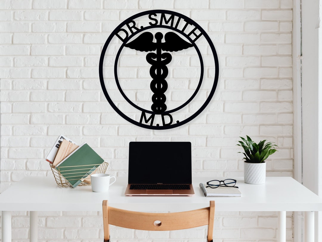 Custom Doctor Name Sign - Personalized Doctor Caduceus Sign, Doctor ...