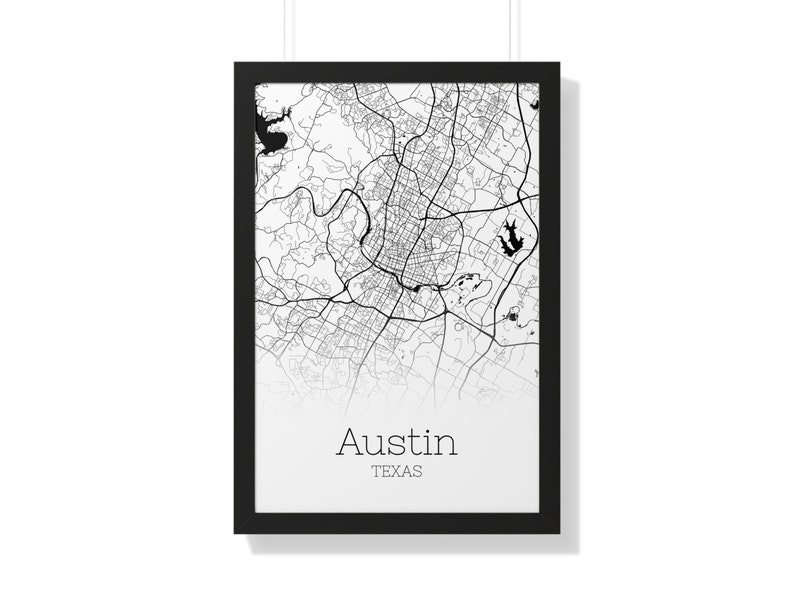 Austin Map Print Austin Texas Map Austin Wall Art Austin - Etsy
