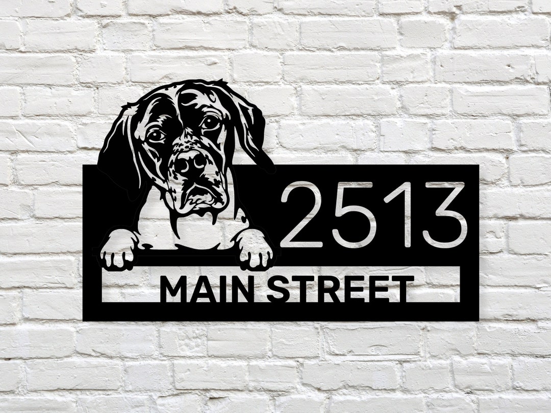 Custom Pointer Address Sign - Personalized Pointer Metal House Number ...