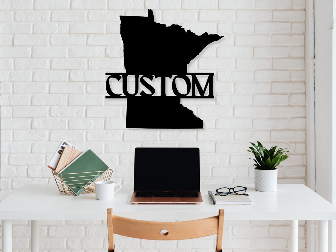 Custom Minnesota Metal Wall Art - Personalized Metal Minnesota Sign ...