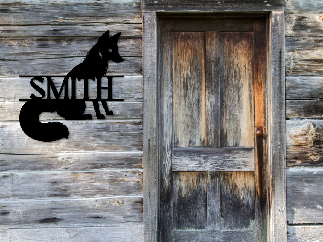 Custom Fox Metal Wall Art - Personalized Fox Metal Sign, Fox Wall Decor ...