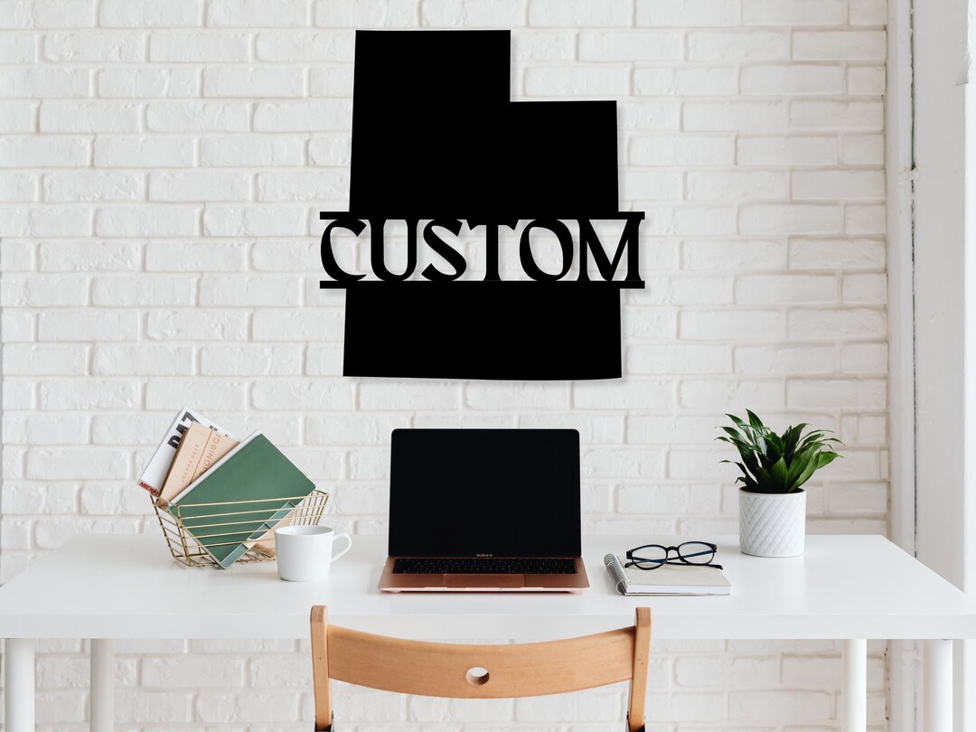 Custom Utah Metal Wall Art - Personalized Metal Utah Sign, Utah State ...