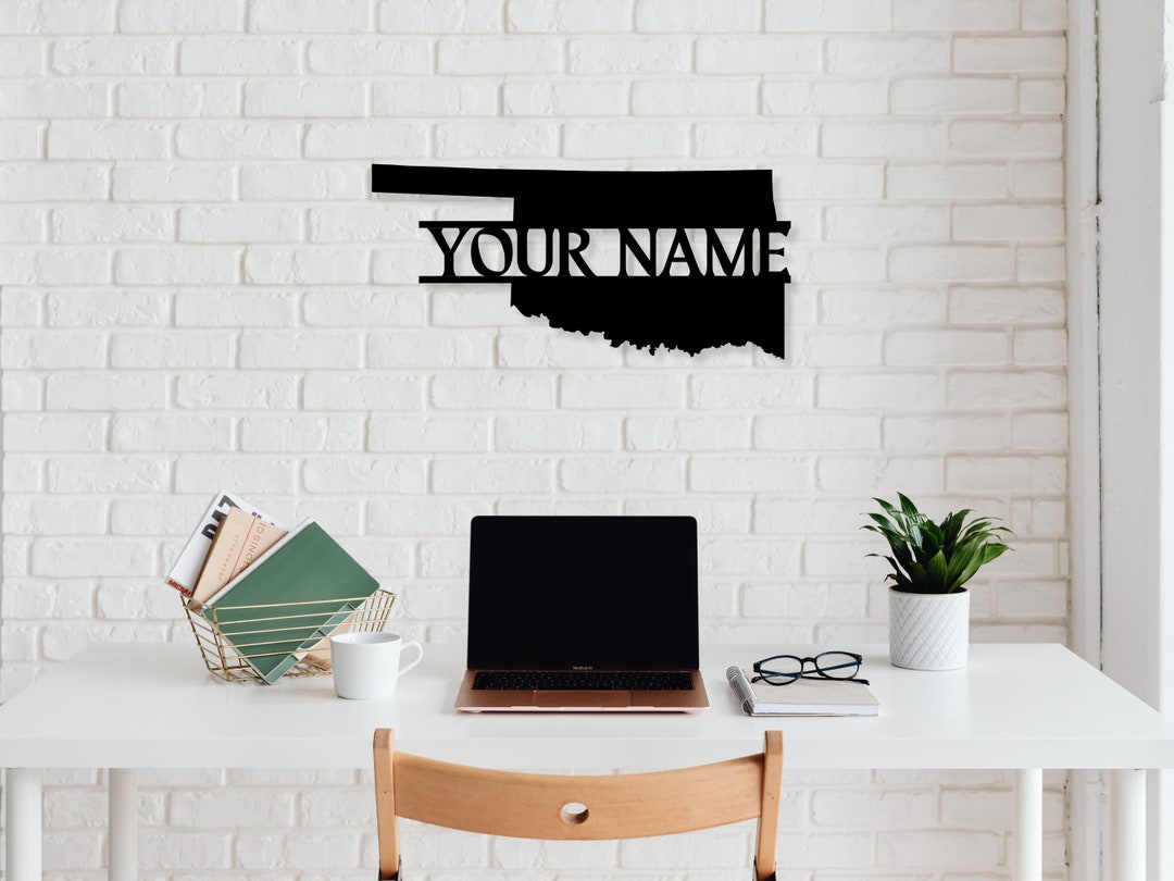 Custom Oklahoma Metal Wall Art - Personalized Metal Oklahoma Sign ...