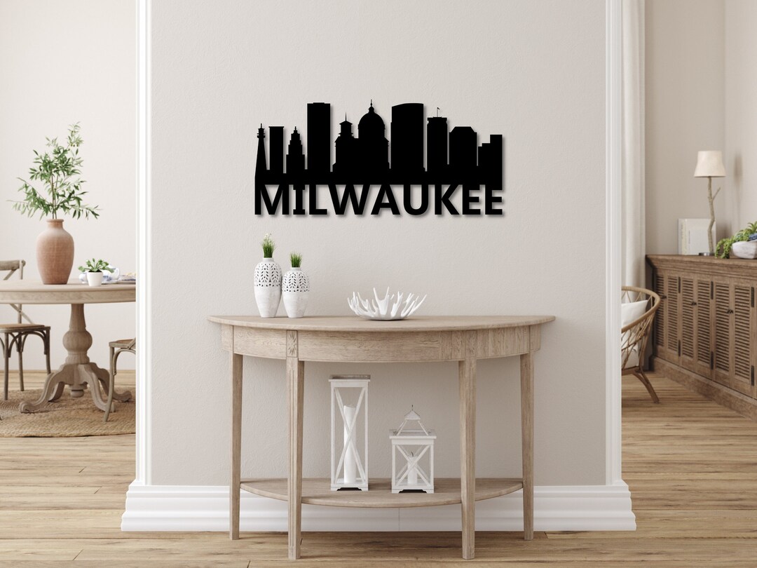 Milwaukee Wall Art - Milwaukee Skyline, Metal Milwaukee Art, Milwaukee ...