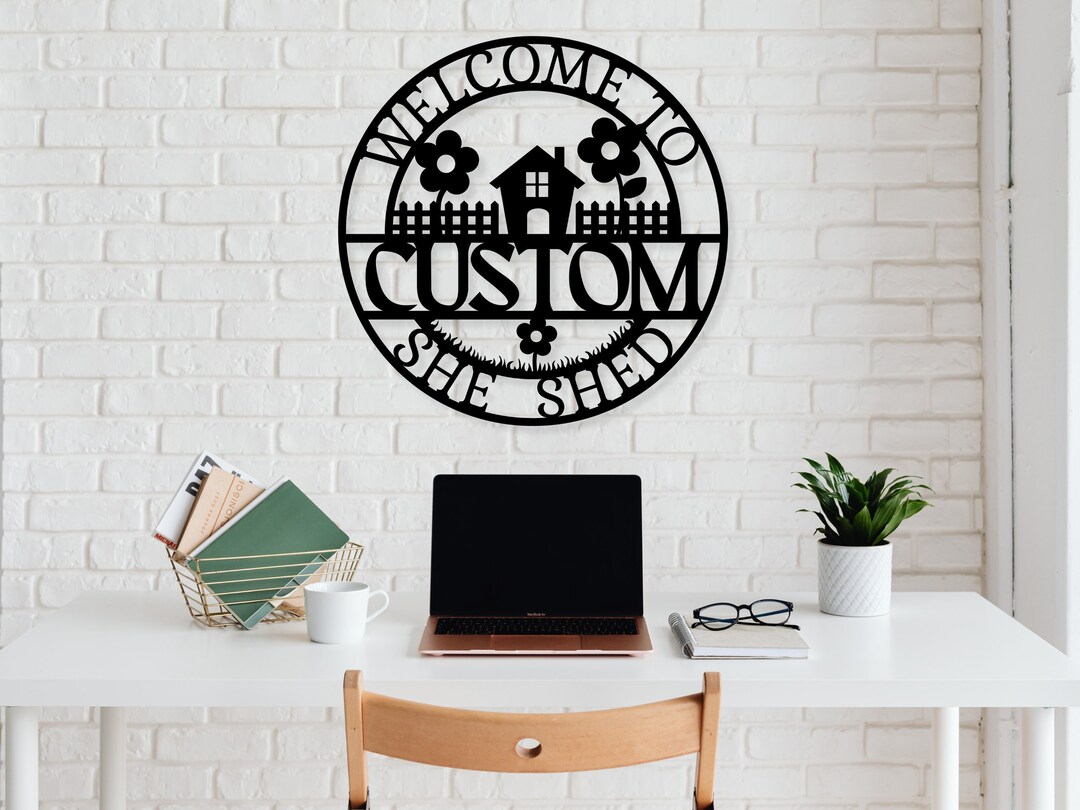 Custom She Shed Sign - Personalized She Shed Decor, She She Metal Sign ...
