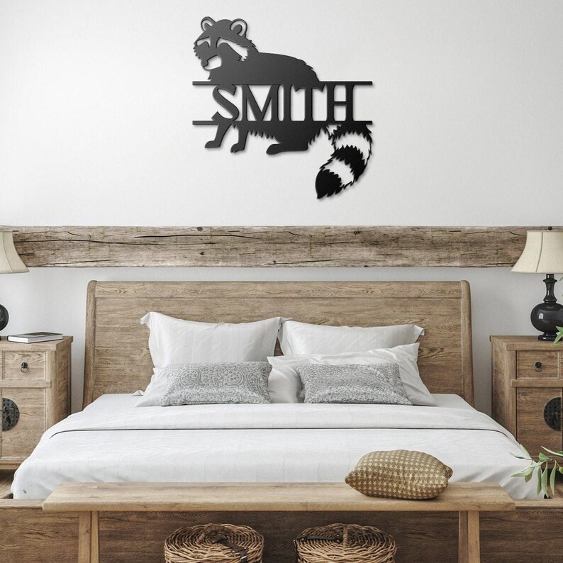 Custom Raccoon Metal Wall Art Personalized Raccoon Metal - Etsy