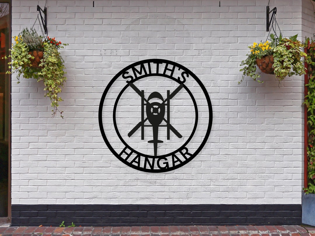 Custom Helicopter Hangar Sign - Personalized Helicopter Pilot Sign ...