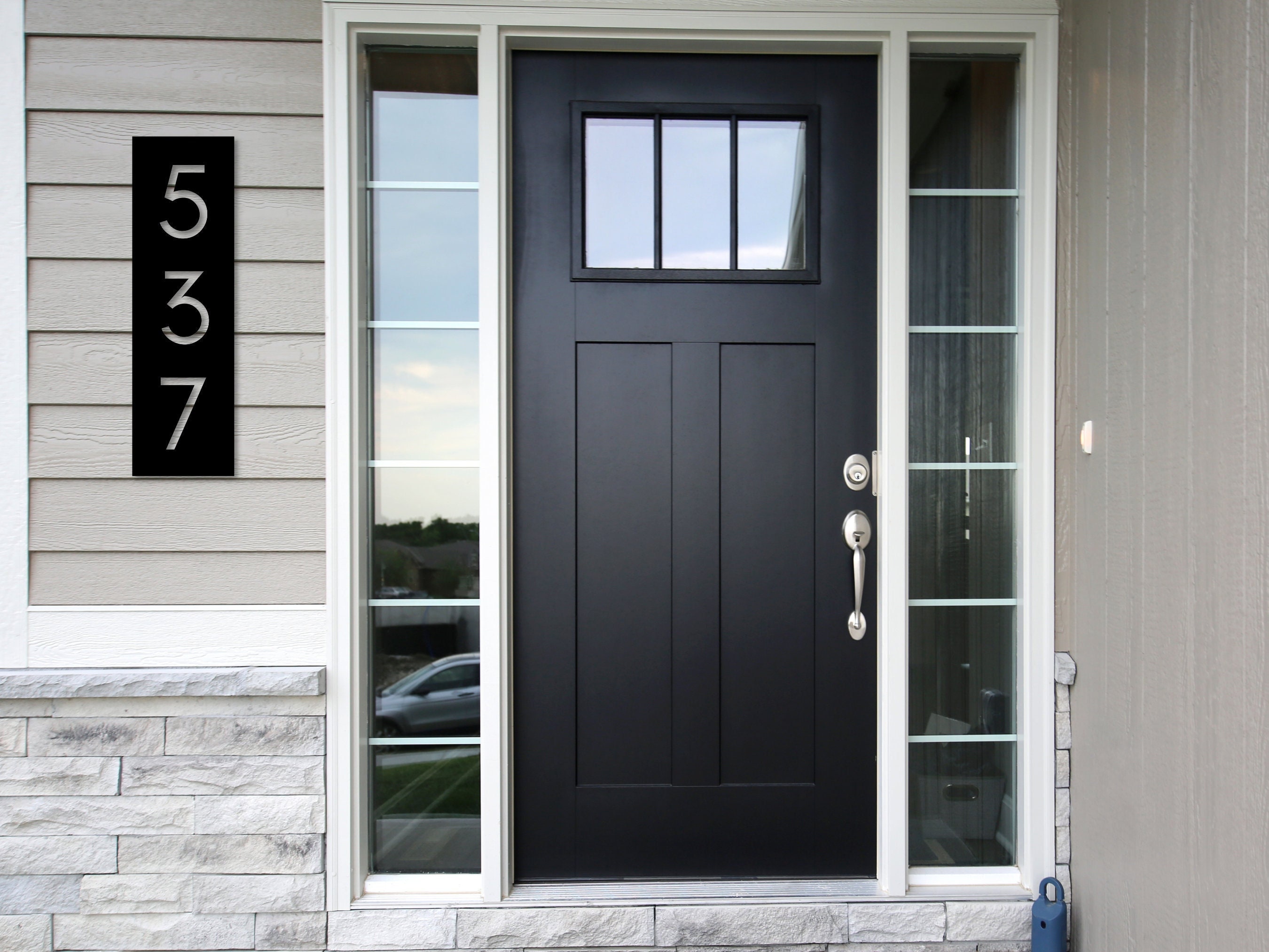 Modern Vertical House Numbers Vertical Address Sign - Etsy