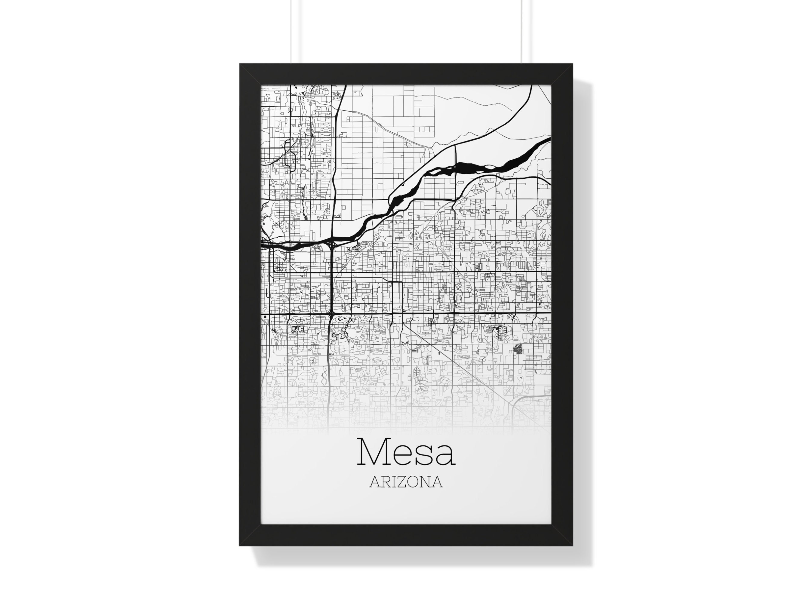 Mesa Map Print Mesa Arizona Map Mesa Wall Art Mesa Wall - Etsy