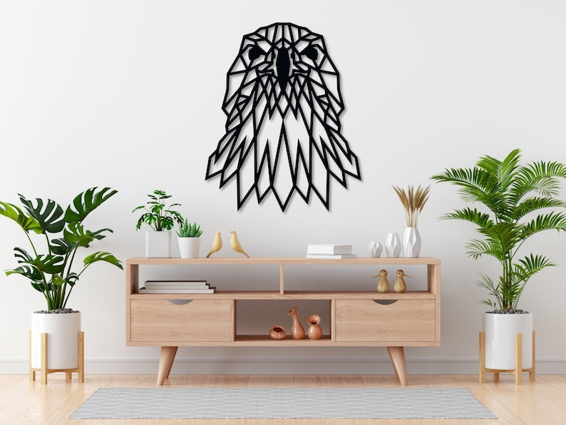 Geometric Falcon Metal Wall Art Falcon Wall Decor, Falcon Wall Hanging ...