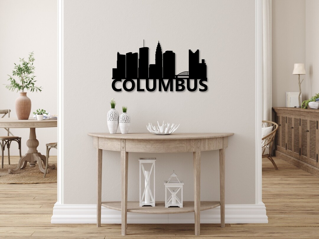 Columbus Wall Art - Columbus Skyline, Metal Columbus Art, Columbus Wall ...