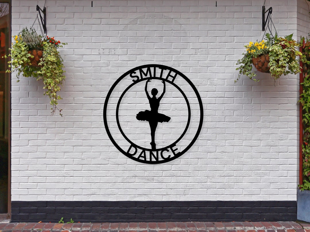 Custom Dance Studio Sign - Personalized Dancer Metal Sign, Dance Wall ...