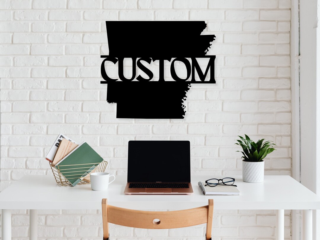 Custom Arkansas Metal Wall Art - Personalized Metal Arkansas Sign ...