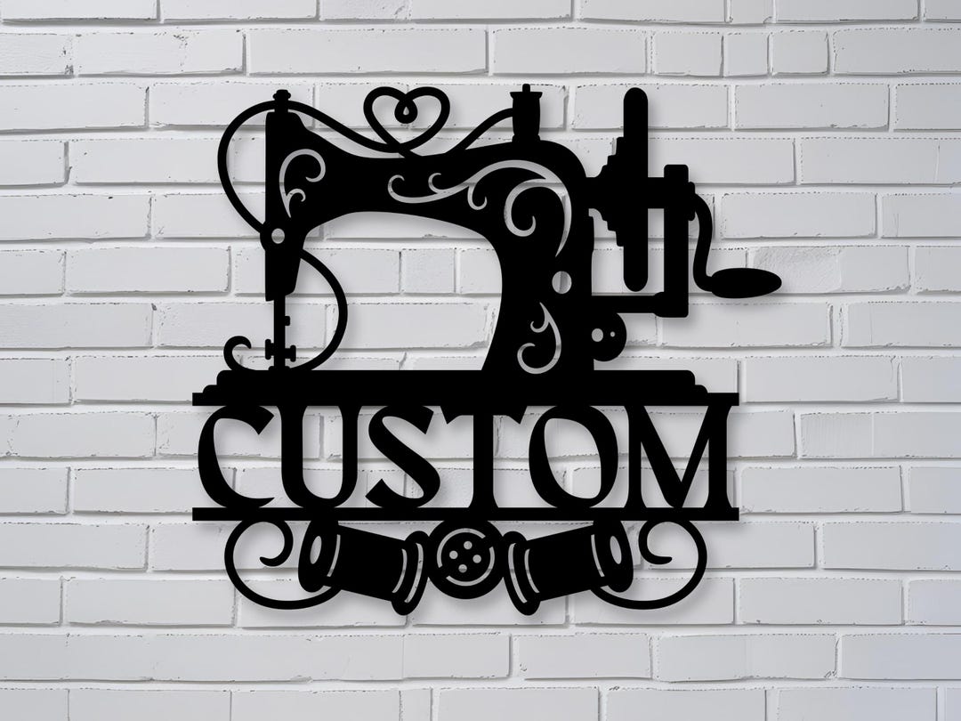 Custom Sewing Metal Wall Art - Personalized Sewing Room Sign, Craft ...