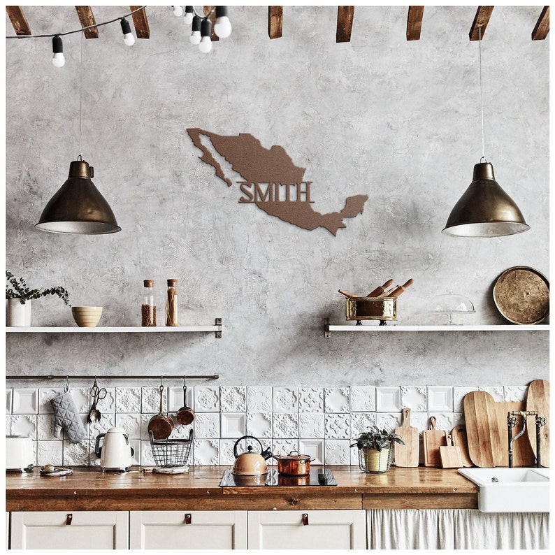 Custom Mexico Wall Art - Personalized Metal Mexican Decor, Custom ...