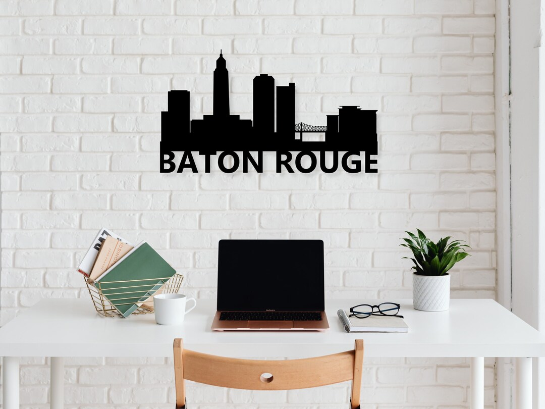 Baton Rouge Wall Art - Baton Rouge Skyline, Metal Baton Rouge Art ...