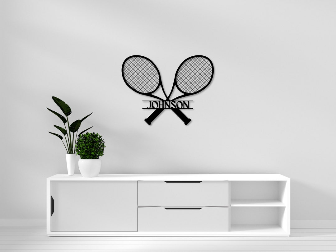 Custom Tennis Metal Wall Art - Personalized Tennis Name Sign, Tennis ...