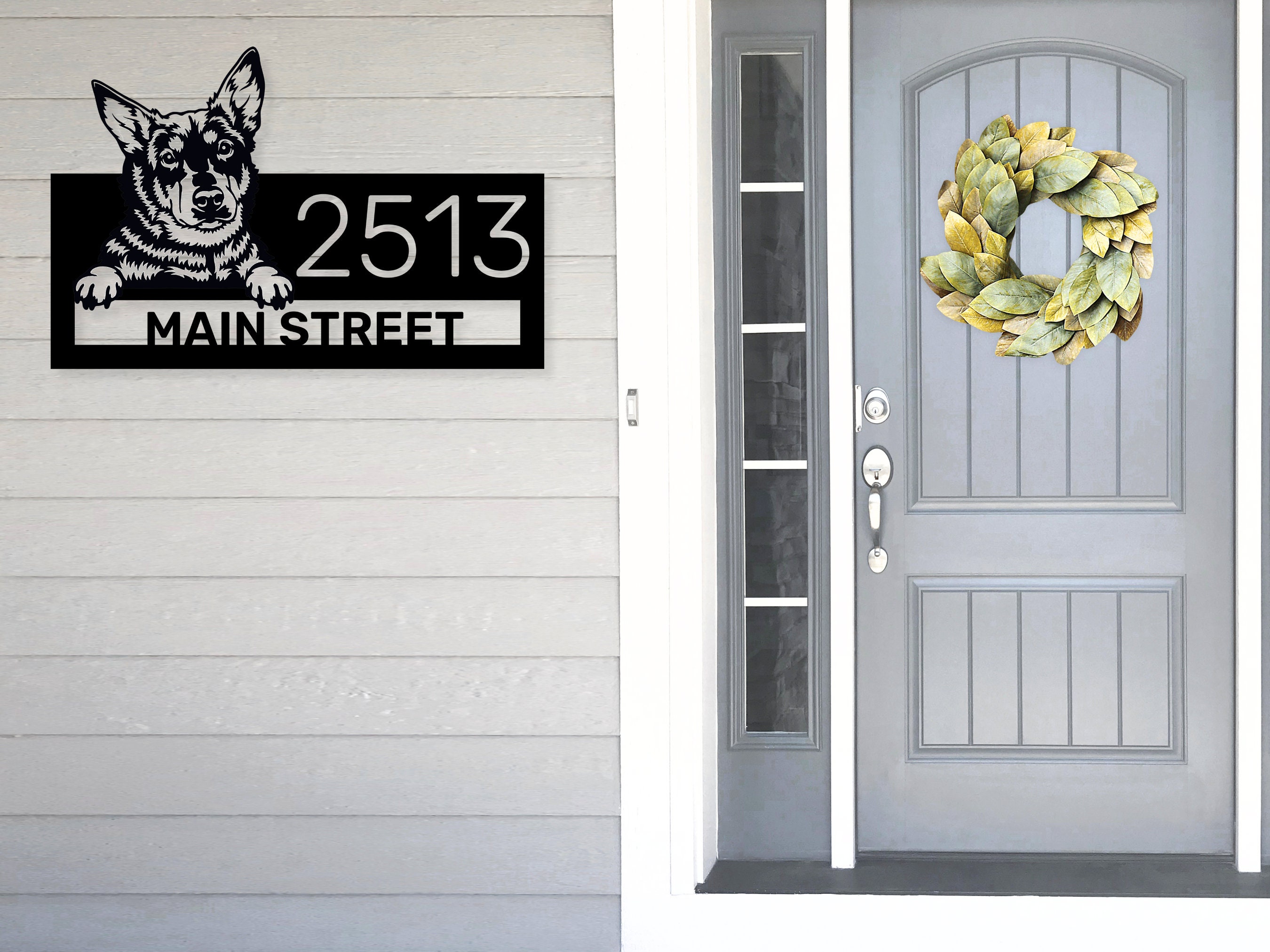 Custom Australian Kelpie Address Sign Personalized Kelpie - Etsy