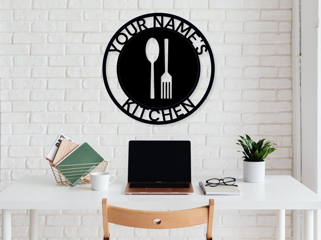 Custom Kitchen Sign - Personalized Kitchen Name Sign, Chef Sign ...