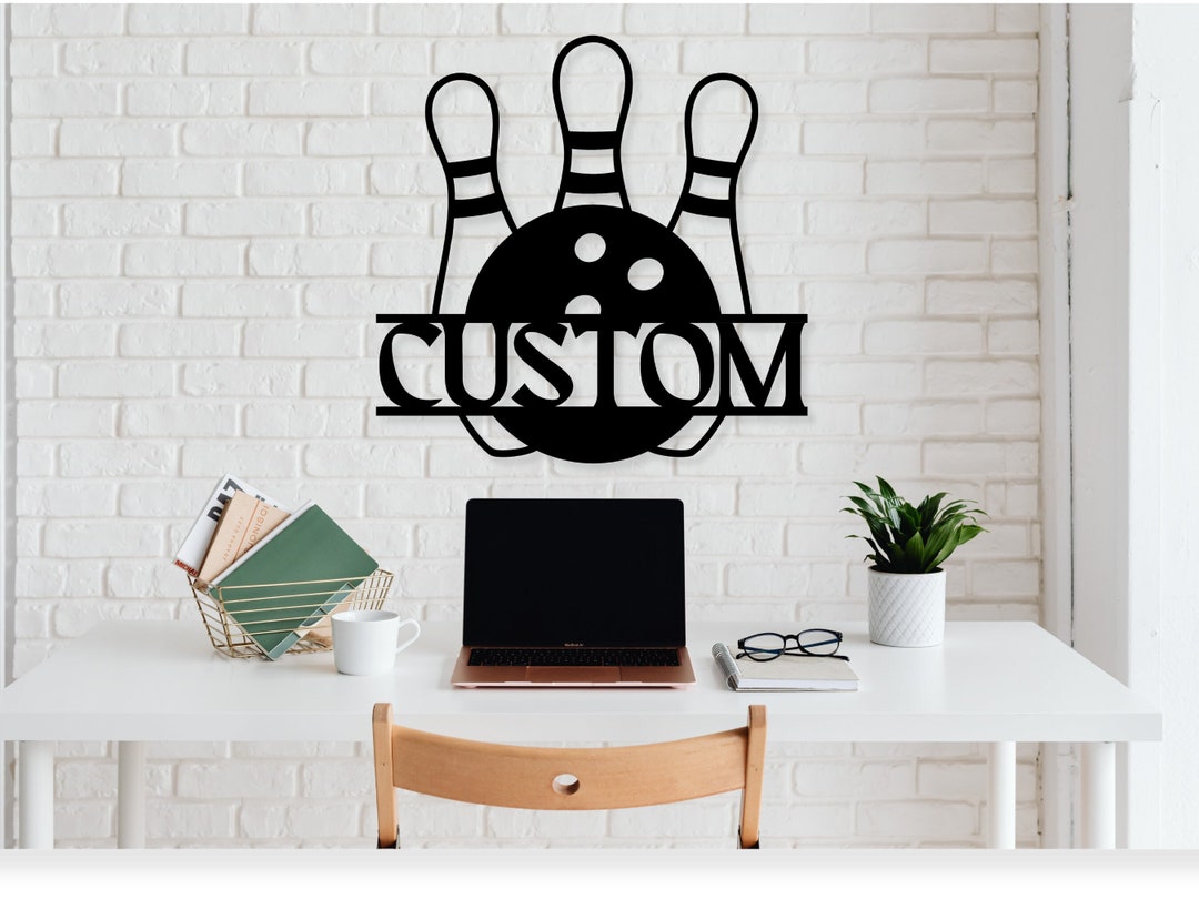 Custom Bowling Metal Wall Art - Personalized Bowling Metal Sign ...