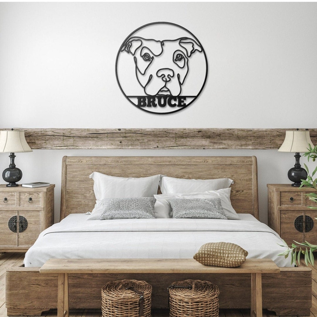 Custom Metal Pitbull Sign Personalized Pitbull Wall Art - Etsy