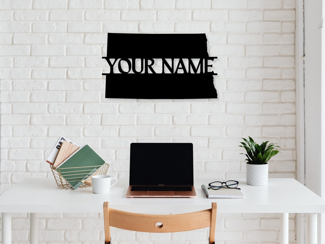 Custom North Dakota Metal Wall Art - Personalized North Dakota Sign ...