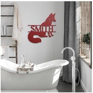 Custom Fox Metal Wall Art - Personalized Fox Metal Sign, Fox Wall Decor ...