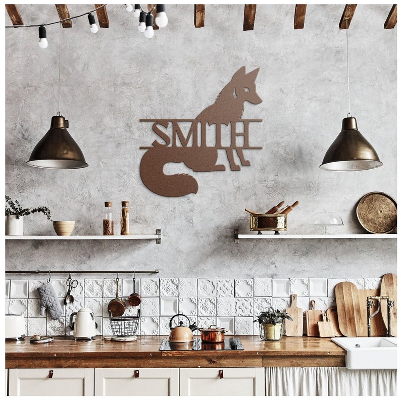 Custom Fox Metal Wall Art Personalized Fox Metal Sign Fox - Etsy
