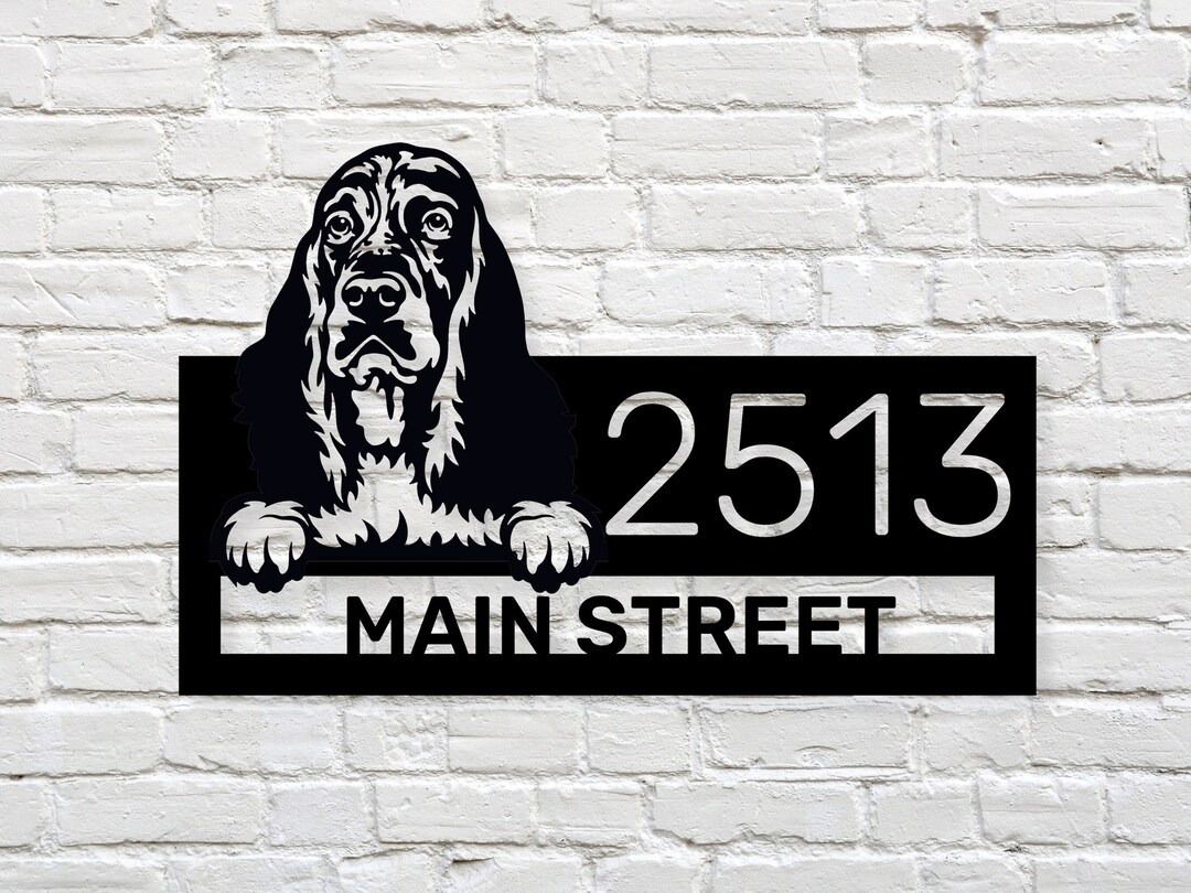Custom English Springer Spaniel Address Sign - Personalized Springer ...