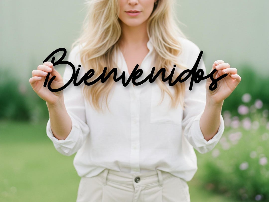 Metal Bienvenidos Sign - Metal Cursive Word Sign, Bienvenidos Word Wall ...
