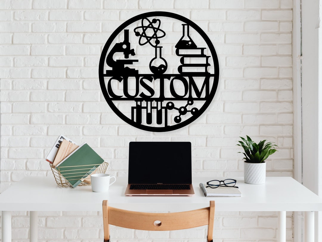 Custom Scientist Sign - Personalized Science Metal Sign, Science Class ...